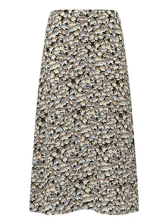Marni Printed Crepe De Chine Fluid Silk Midi Skirt - Ann99