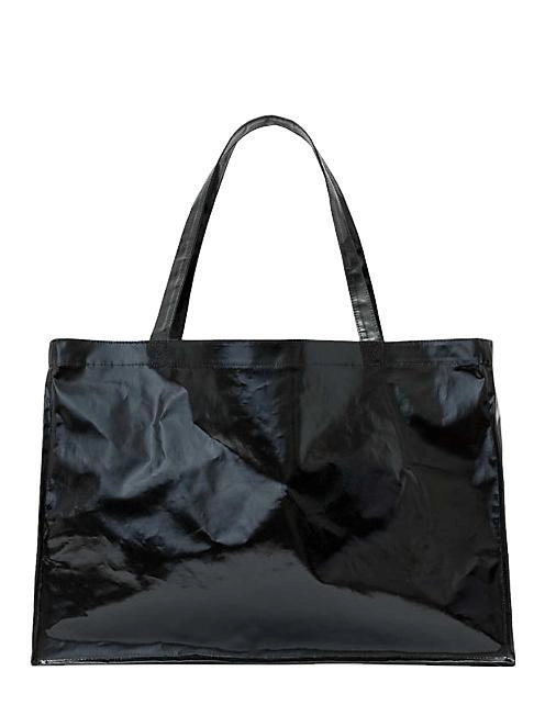 ALLSAINTS Oversized Coated Cotton Tote Bag - Black