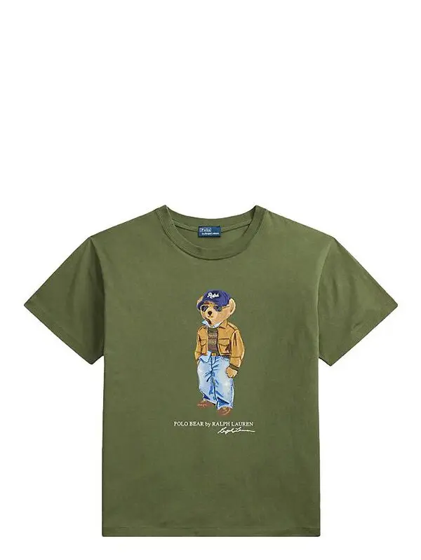 Polo Ralph Lauren Polo Bear Print Cotton T-shirt - Dense Olive