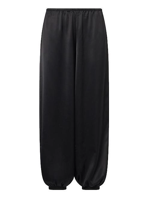 REFORMATION Balloon-leg Satin Trousers - Black