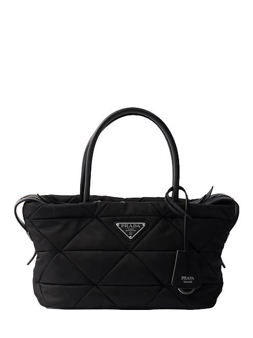 Prada Padded Re-nylon Medium Tote Bag - Black