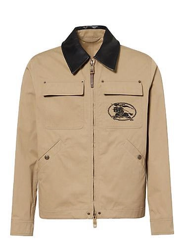 Burberry Westley Logo-embossed Cotton Jacket - Beige