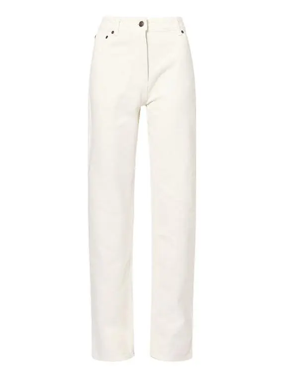 Magda Butrym Straight-leg Denim Jeans - Cream