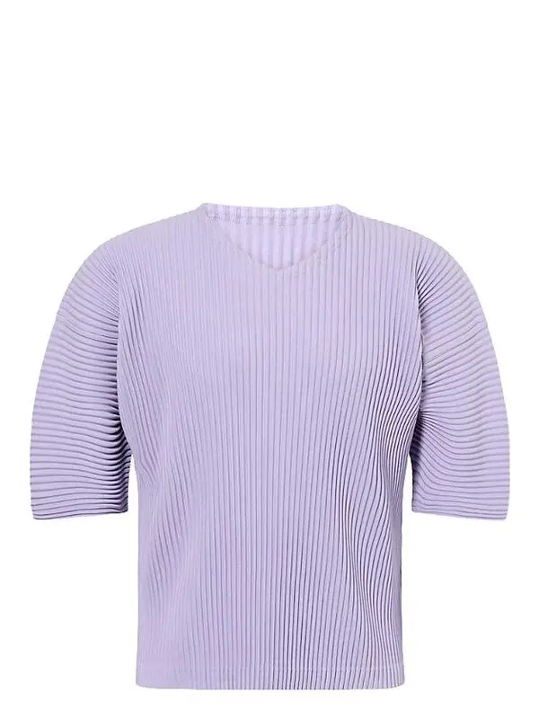 Issey Miyake July Pleated Knitted T-shirt - 80-purple Hued