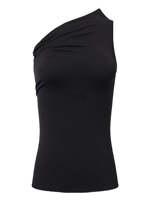 Rick Owens Asymmetric Stretch-jersey Tank Top - Black