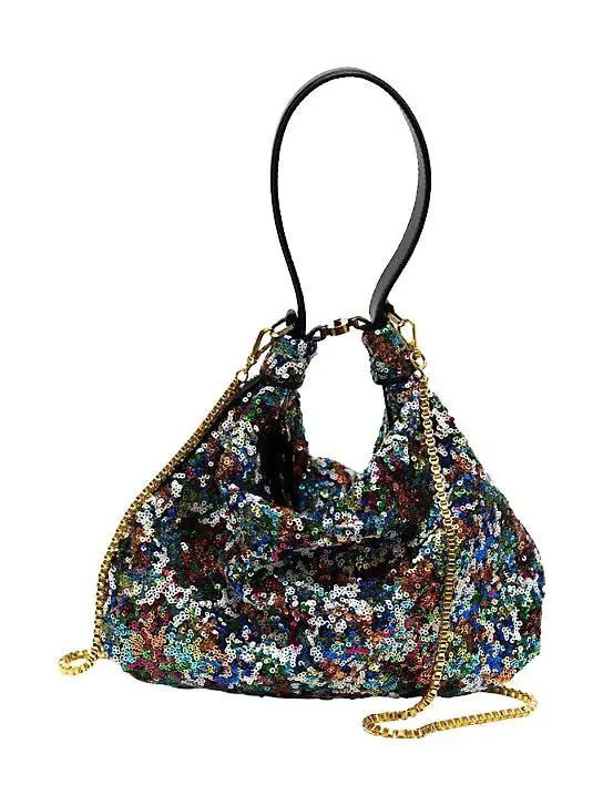 BOVENUE Sequin-embellished Clutch Bag - Multicolour
