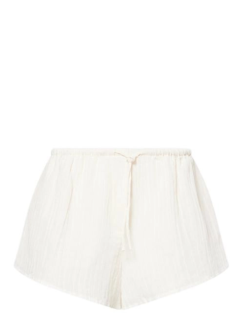 Dissh Crinkle Cotton-blend Wide Leg Shorts - Ivory