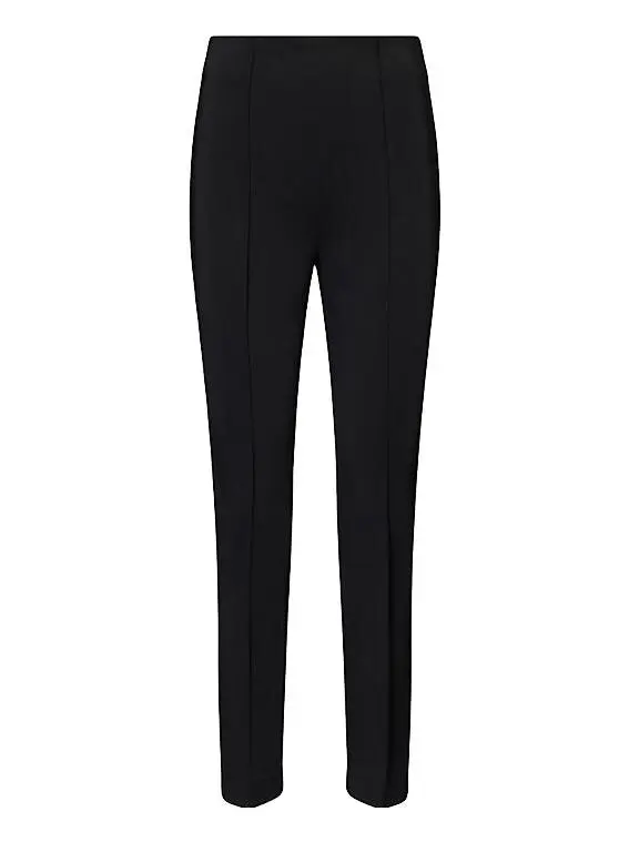 ROHE FRAMES Pintuck Pleat Cigarette Leg Woven Trousers - Black