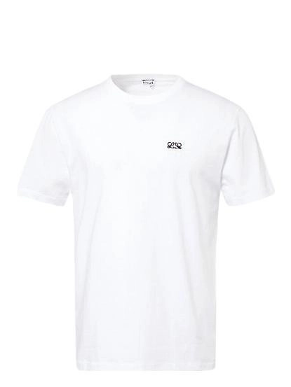 Loewe Anagram-embroidered Cotton T-shirt - White