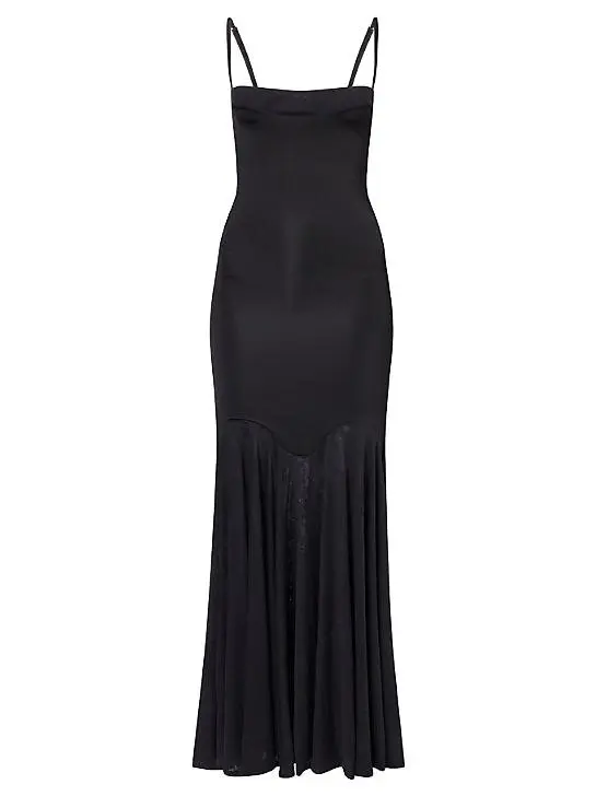 AYA MUSE Mermaid Hem Maxi Dress - Black