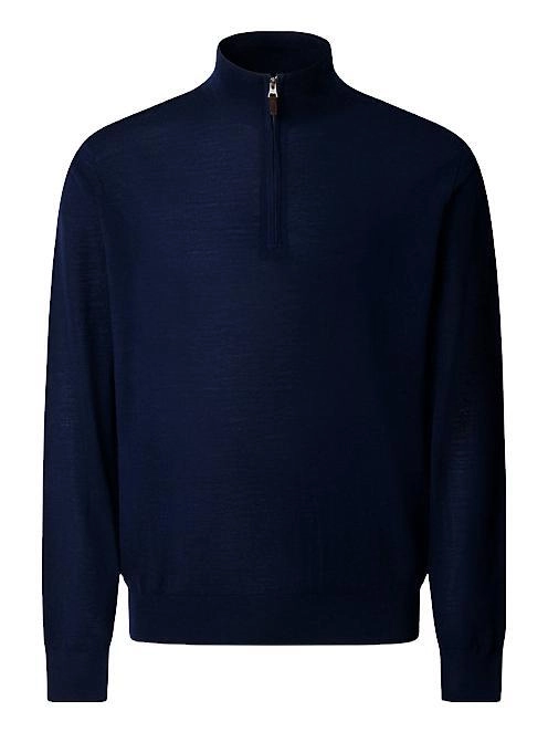 HACKETT Regular-fit Merino-wool Half-zip Jumper - Old Navy
