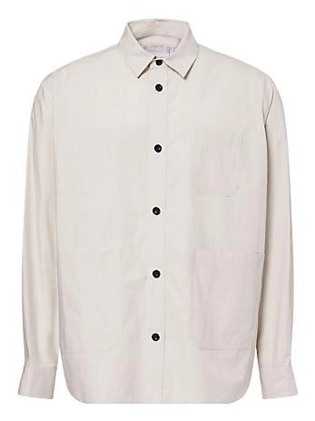 Sacai Typewriter Patch-pocket Cotton Shirt - Ecru