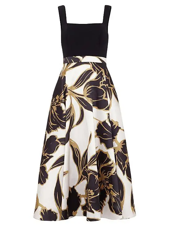 PHASE EIGHT Floral-skirt Satin Maxi Dress - Multi