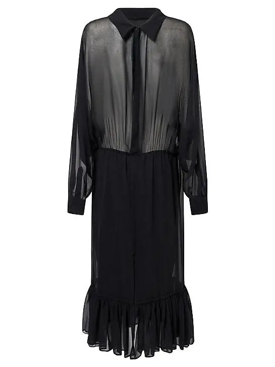 Jacquemus La Robe Siroco Sheer Midi Dress - Black