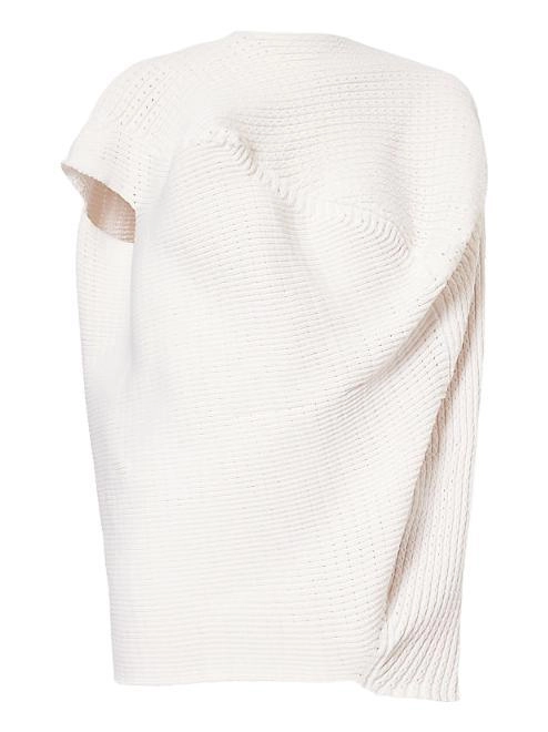 Issey Miyake Found Pleated Knitted Top - Neutral