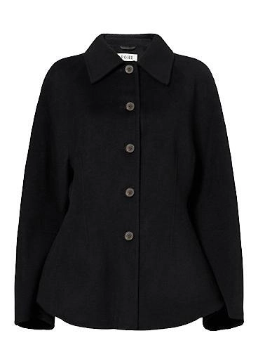 ROHE FRAMES Sculptural Wool-blend Jacket - Black