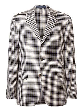 Dunhill Checked Single-breasted Wool Blazer - Bone