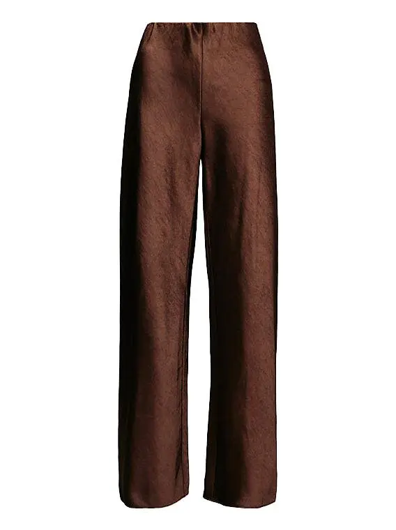 Vince Colette Wide-leg Cotton Trousers - Espresso