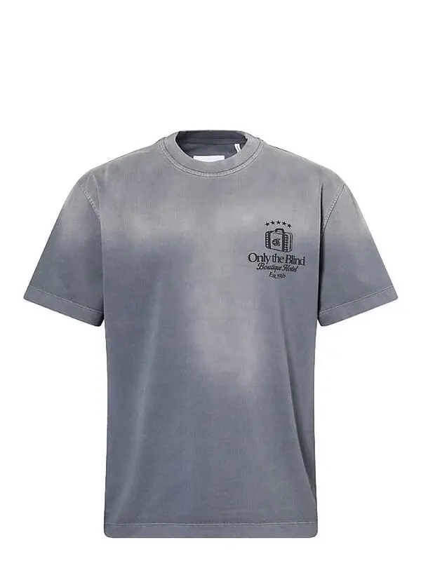 ONLY THE BLIND Le Portier Logo Cotton T-shirt - Black