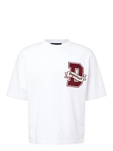 Dsquared2 College Brand-patch Cotton T-shirt - White