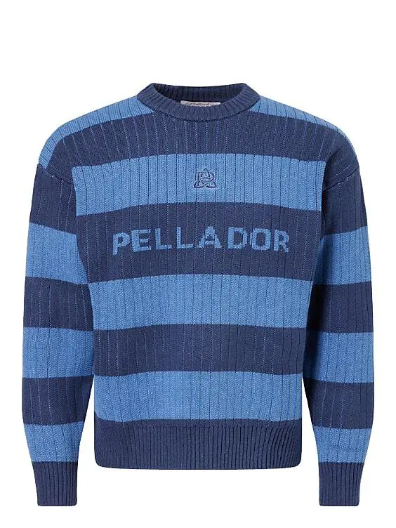 PELLADOR Stripe Ladder Knitted Jumper - Blue/navy