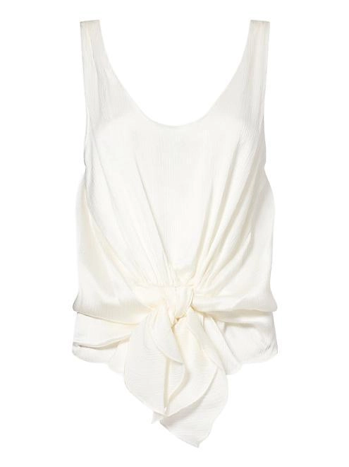 JW Anderson Knot Detail Silk Top - Off White