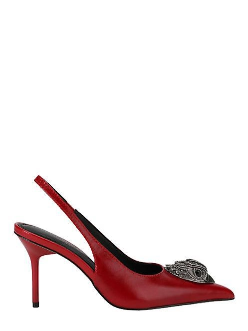 Kurt Geiger Belsize Eagle Leather Slingback Pumps - Red