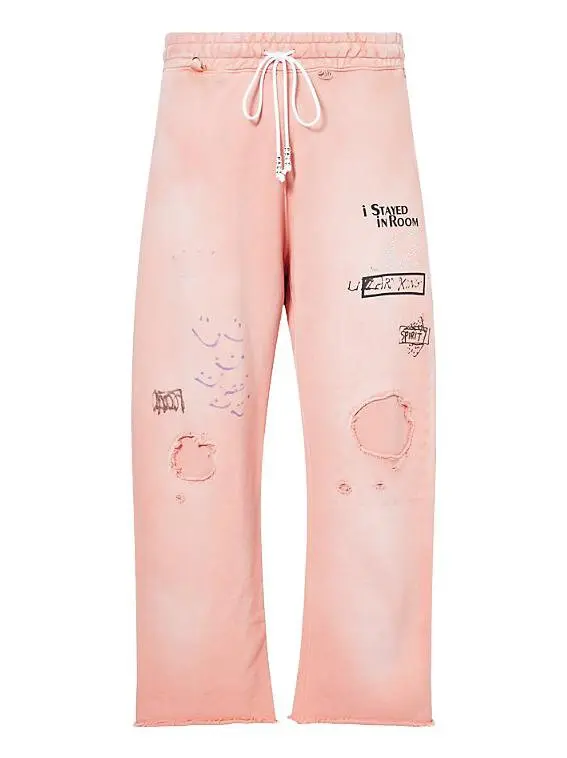 PALY HOLLYWOOD Alta Cienega Cotton Jogging Bottoms - Peach