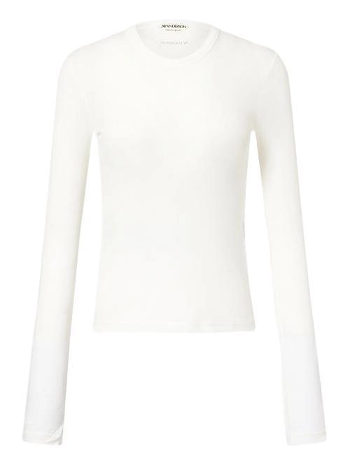 JW Anderson Long-sleeve Crew-neck Woven Top - Off White