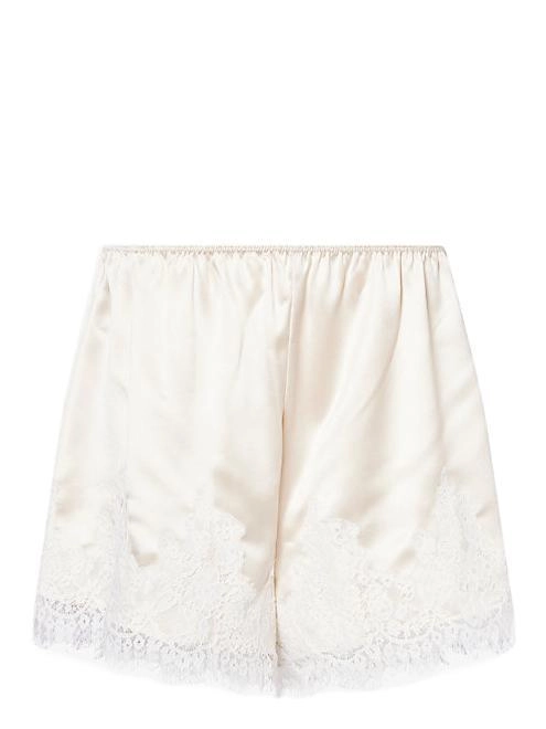 Dissh Selene Lace-trim Satin Shorts - Oyster