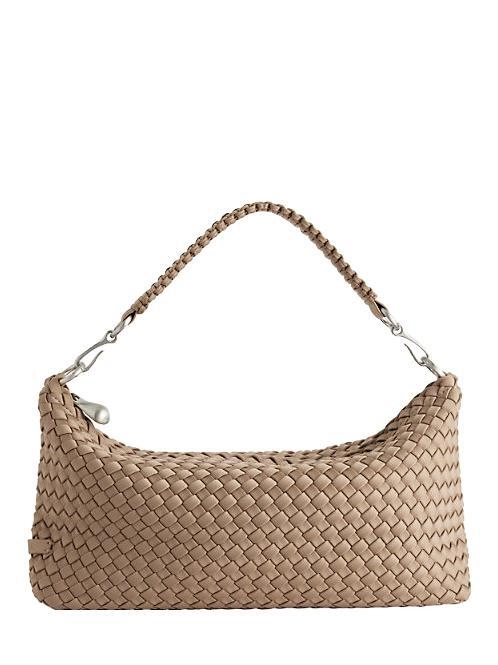 NAGHEDI Porto Halfmoon Woven Shoulder Bag - Cashmere