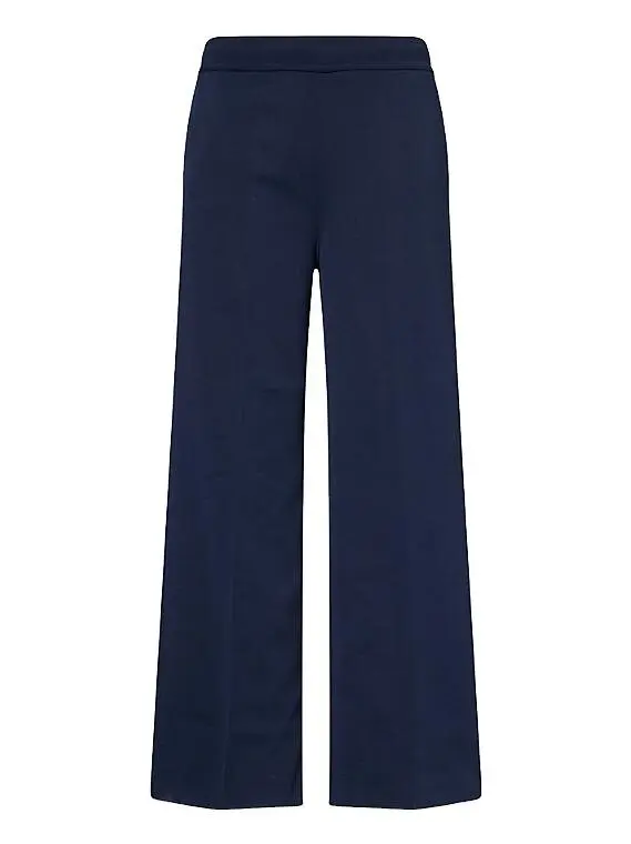 CFCL Soft Milan Semi Wide-leg Knitted Trousers - Navy