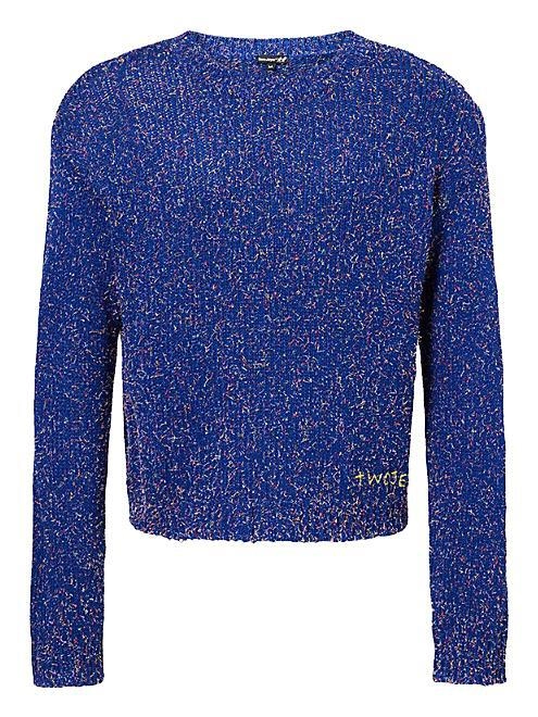 TWOJEYS Boogie Speckled-knit Cotton-blend Jumper - Blue
