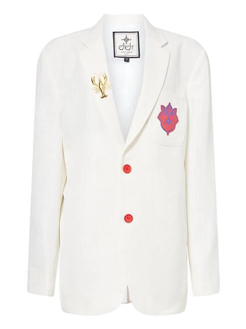 ARAM Single-breasted Tweed Blazer - Cream