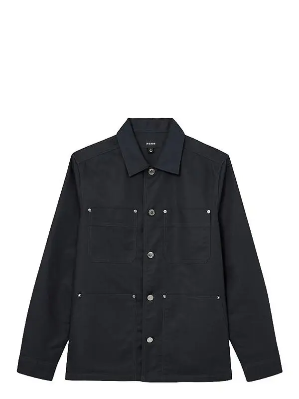 REISS Yorker Four-pocket Cotton-twill Jacket - Navy
