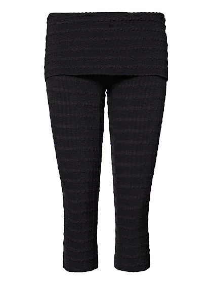 PEACHY DEN Cindy Stretch-woven Capri Trousers - Black