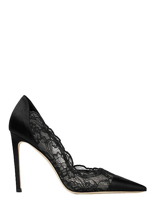 JIMMY CHOO Brigitte 100 Lace Pumps - Black/black