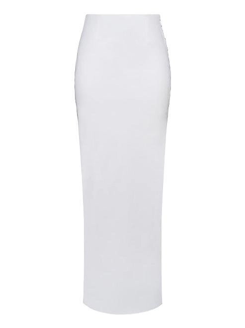 House Of Cb Lyra Slim-fit Stretch-cotton Maxi Skirt - White