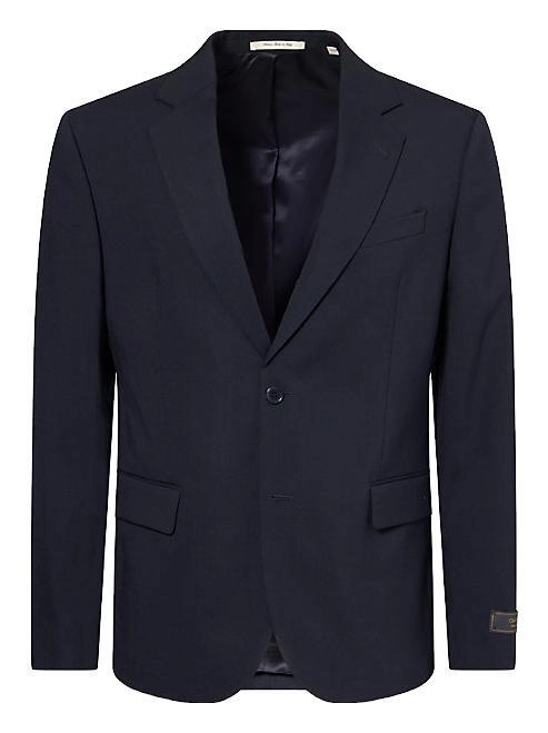 Gant Travel Single-breasted Wool Suit Blazer - Evening Blue