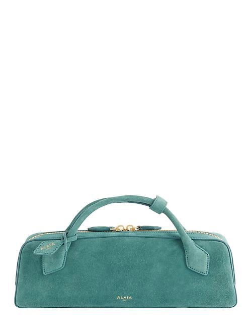 Alaïa Le Teckel Suede Clutch Bag - Vert De Gris