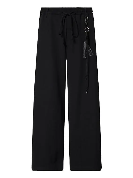 SONG FOR THE MUTE Wide-leg Relaxed-fit Woven Trousers - Black