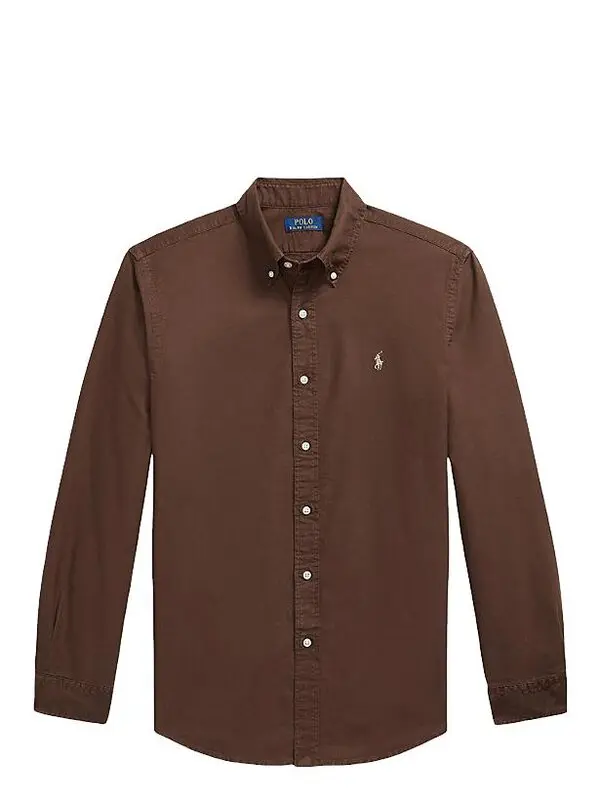 Polo Ralph Lauren Logo-embroidered Cotton Oxford Shirt - Nutmeg Brwn