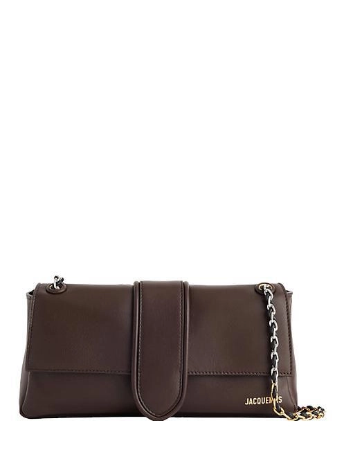 Jacquemus Bambino Chain Leather Shoulder Bag - Midnight Brown