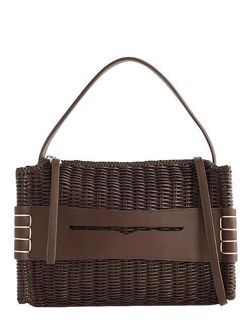 JW Anderson Woven Leather Handbag - Chocolate Brown