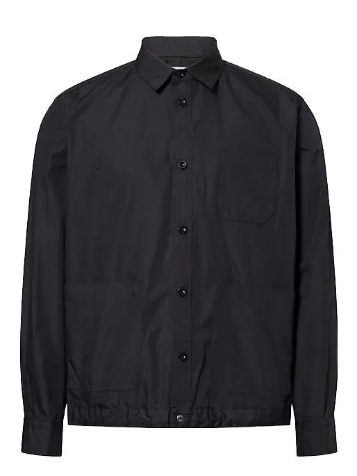 Sacai Patch-pocket Cotton-blend Shirt - Black
