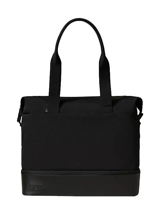 BEIS The Weekender Leather-trim Travel Bag - Black