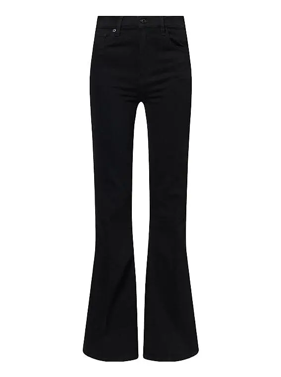 FRAME High-rise Flare Stretch-denim Jeans - Black