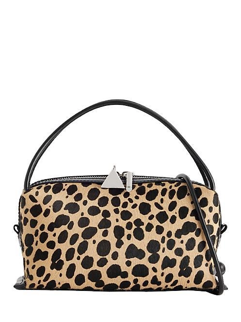 VERAFIED Café Mini Print Calf-hair Shoulder Bag - Cheetah