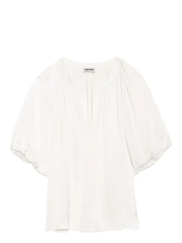 Zadig&Voltaire Teko Puff Sleeve Satin Blouse - Judo