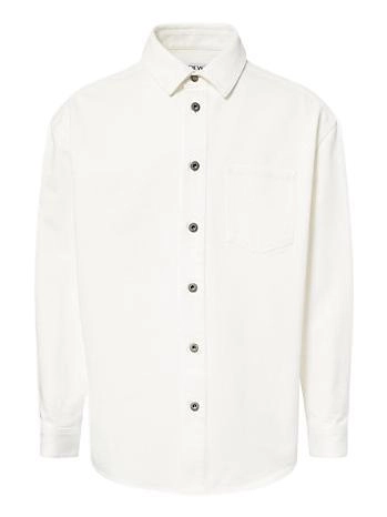 Loewe Anagram-embroidered Cotton Overshirt - White